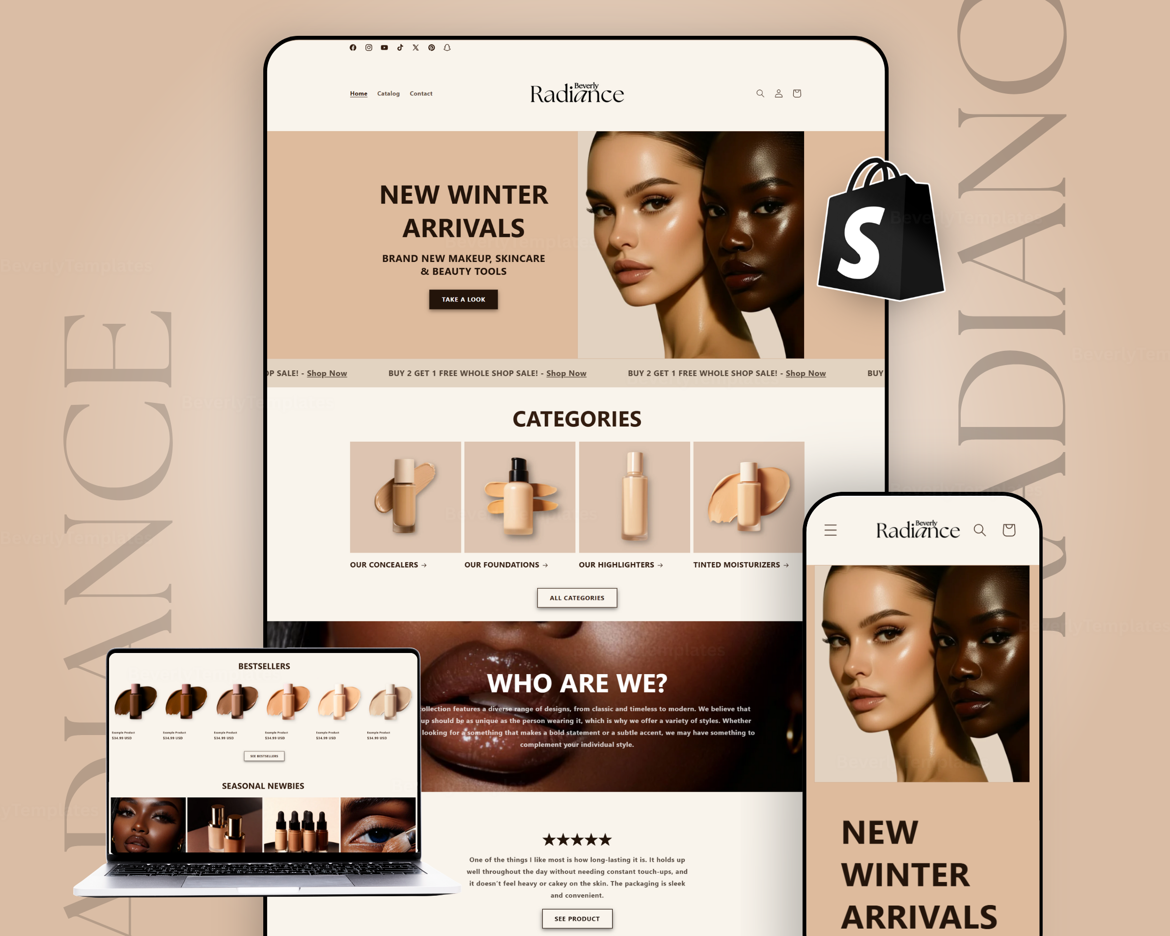 Beauty, Hair & Cosmetic Themes – BeverlyTemplates