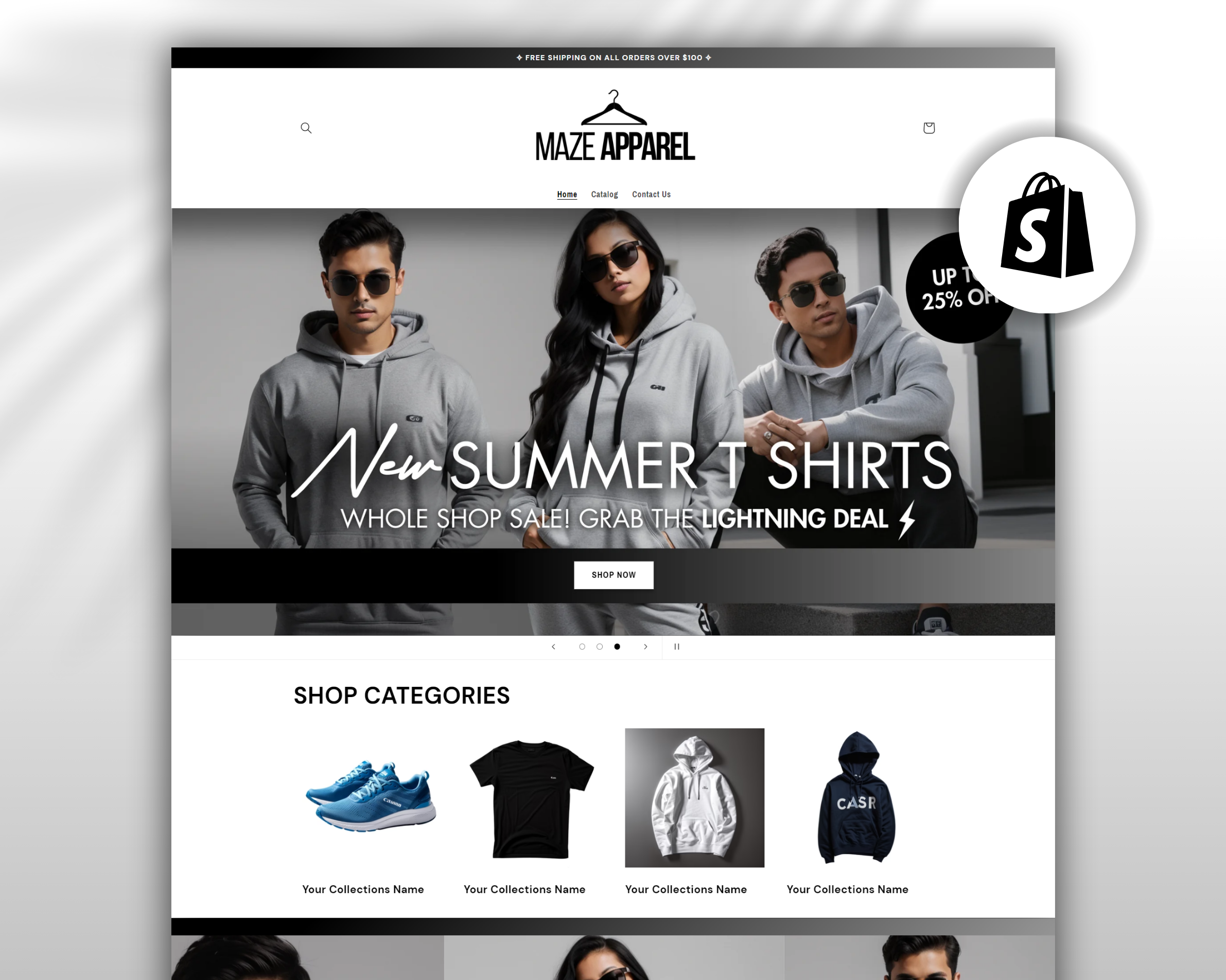 Shopify Website Template | Maze Apparel – BeverlyTemplates