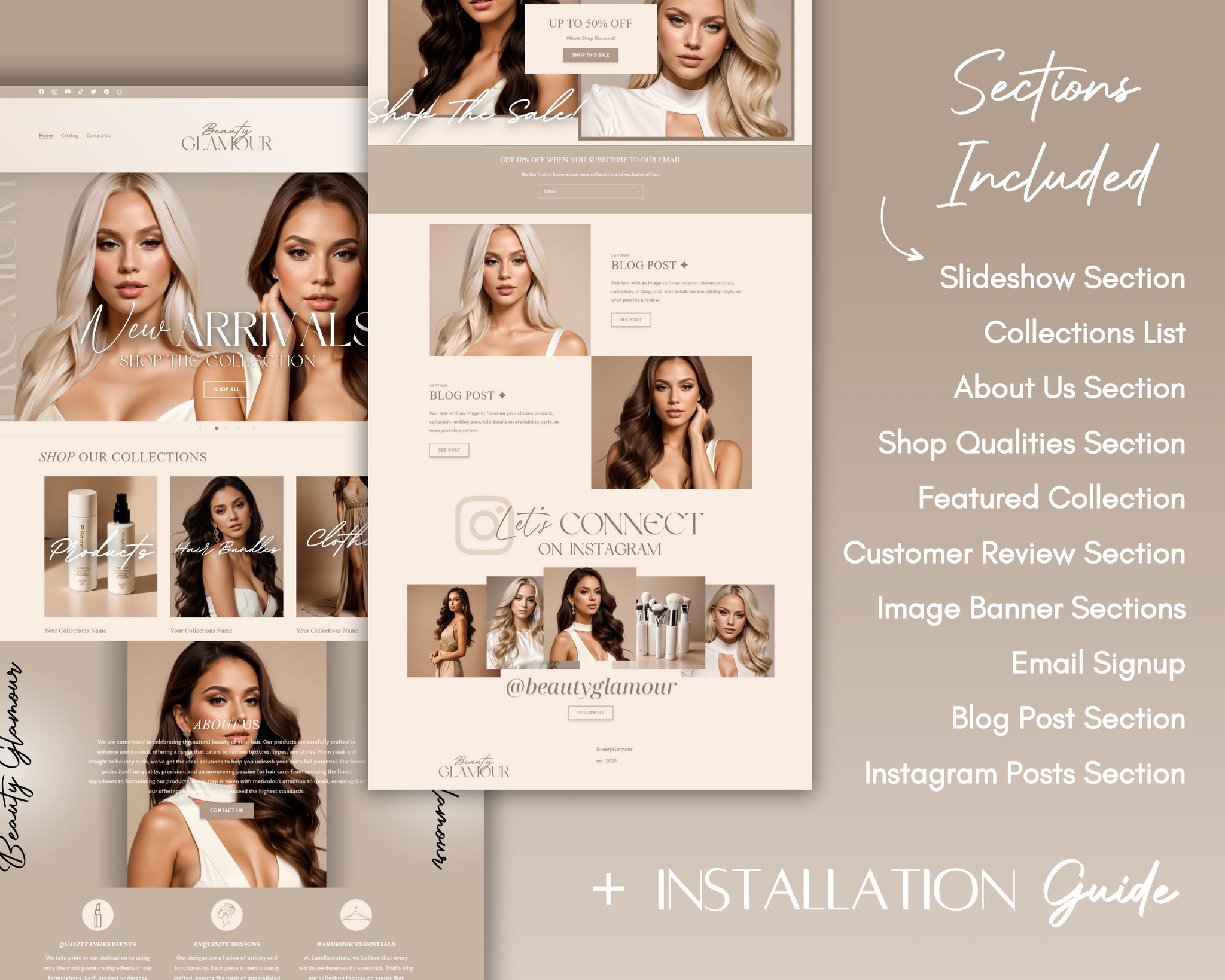 Shopify Website Template | Beauty Boss – BeverlyTemplates