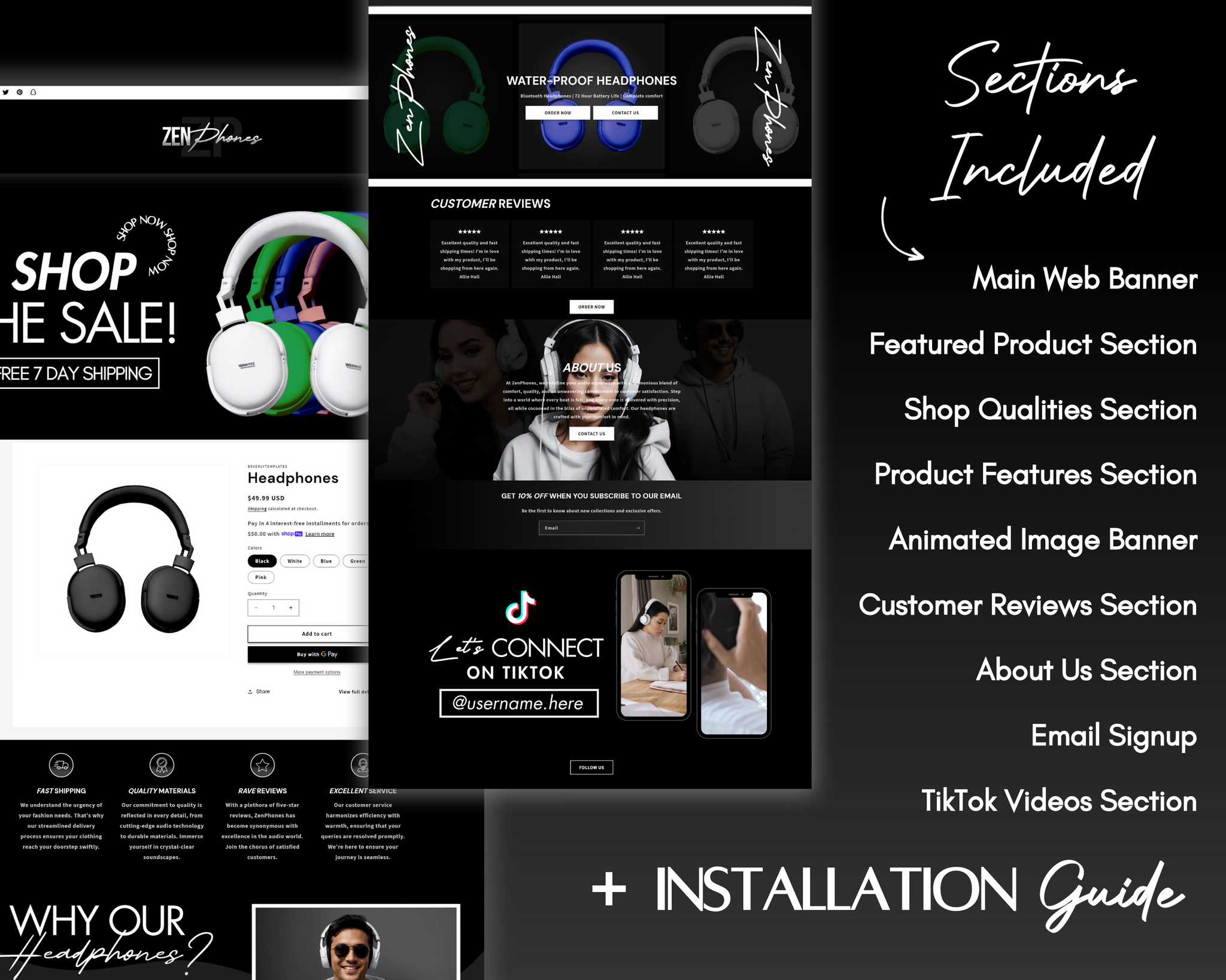 Shopify Website Template | One Product Shopify Store Template ...