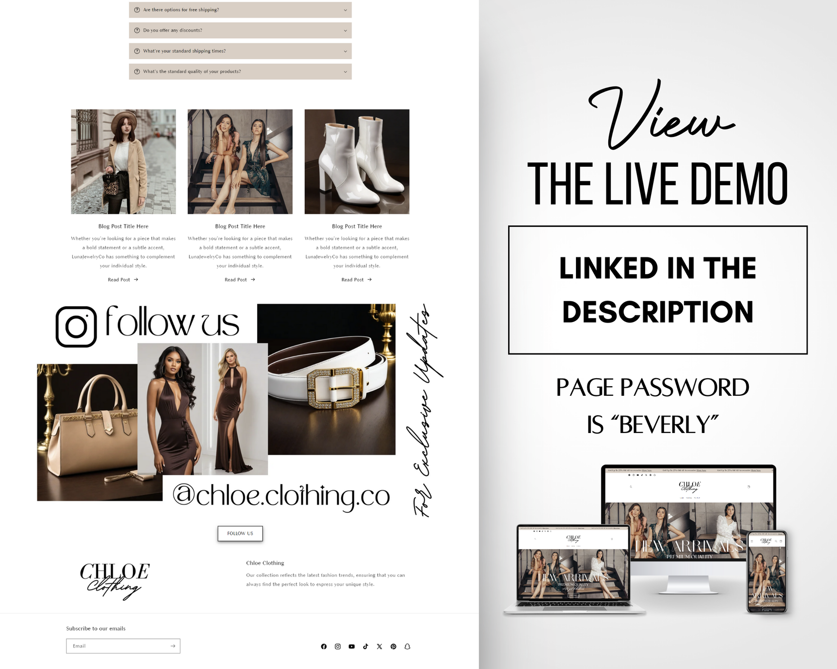 Shopify Website Template | Sophistication (New Version) – BeverlyTemplates