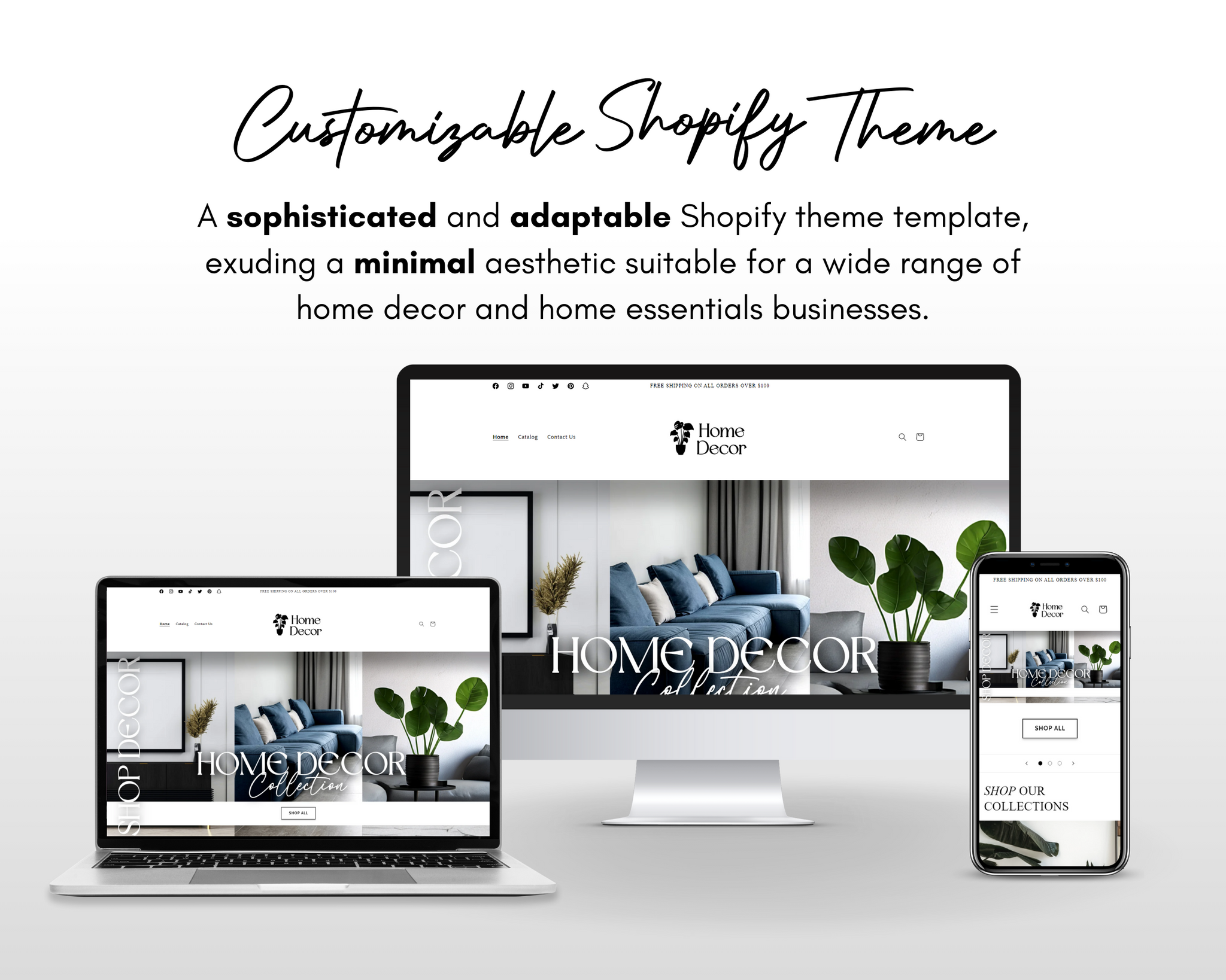 Shopify Website Template | Home Decor – BeverlyTemplates
