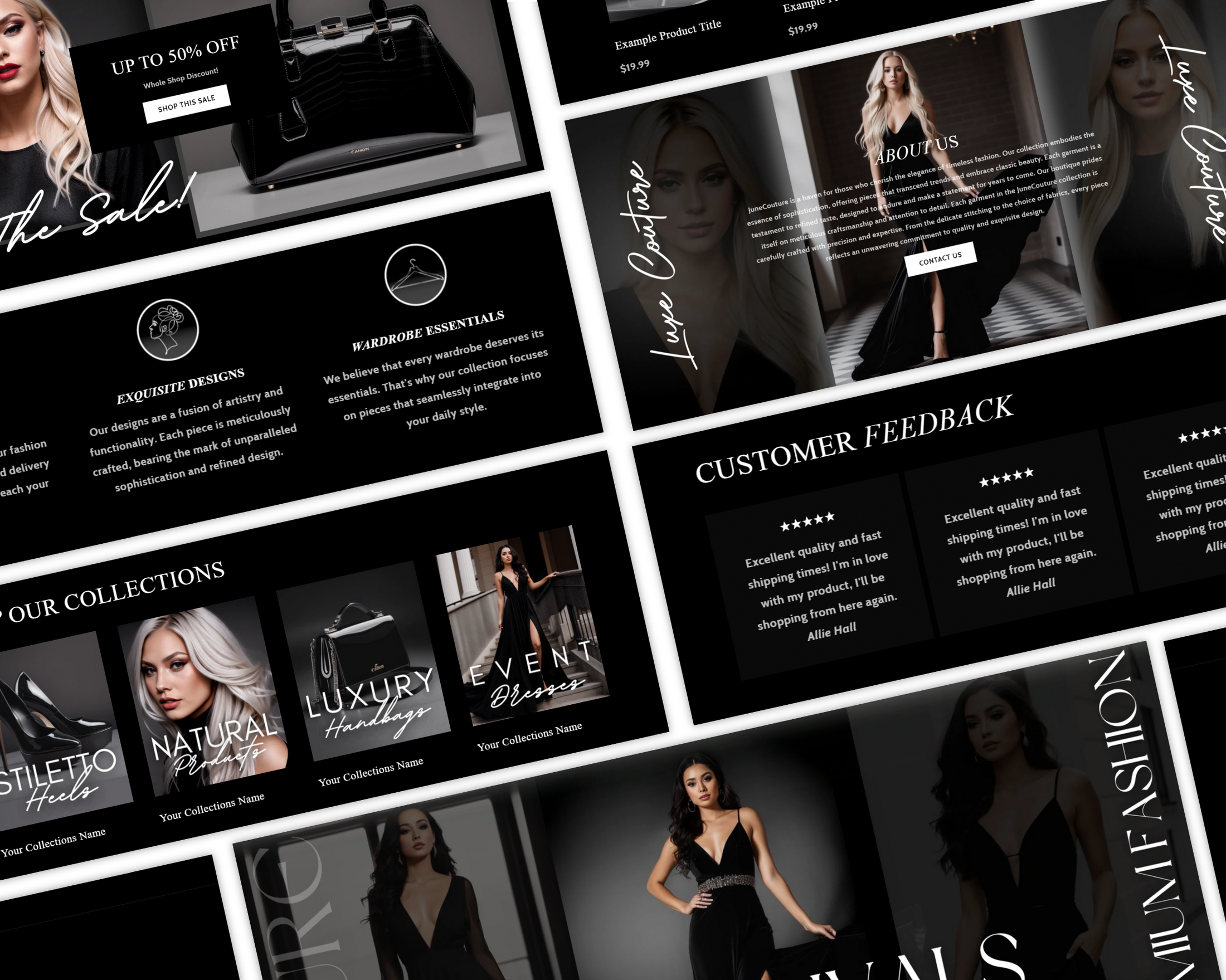 Shopify Website Template | Luxe Boutique – BeverlyTemplates