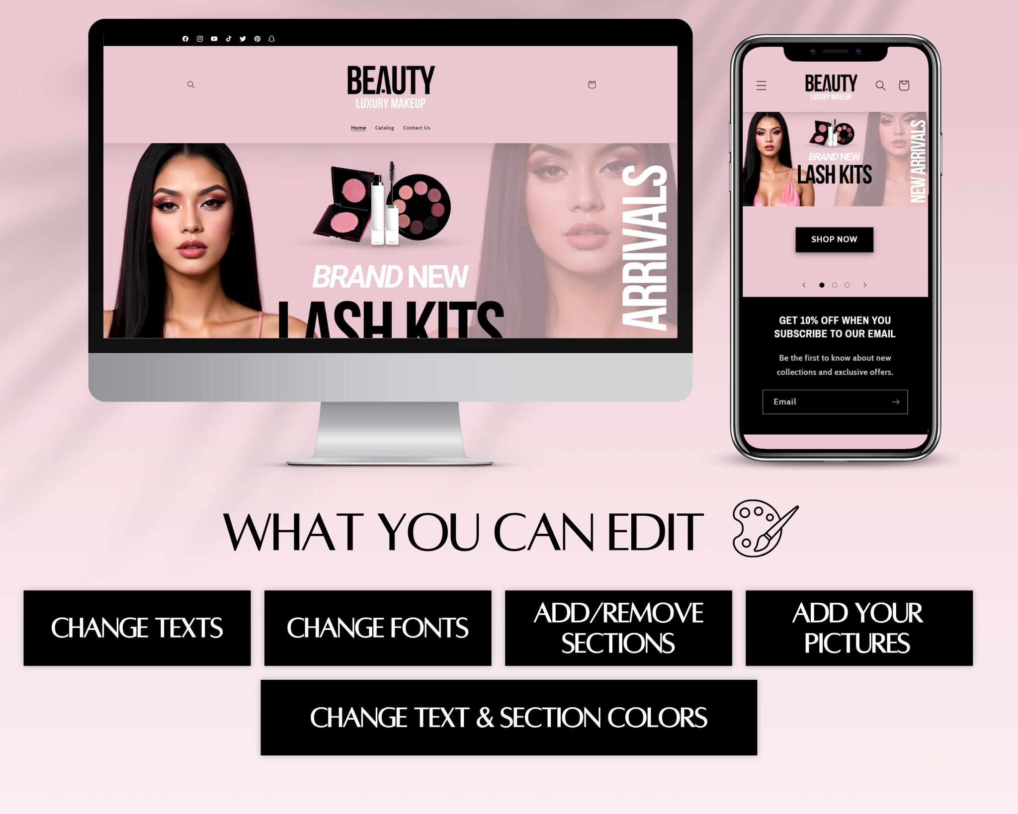 Shopify Website Template | Beautifully Bold – BeverlyTemplates